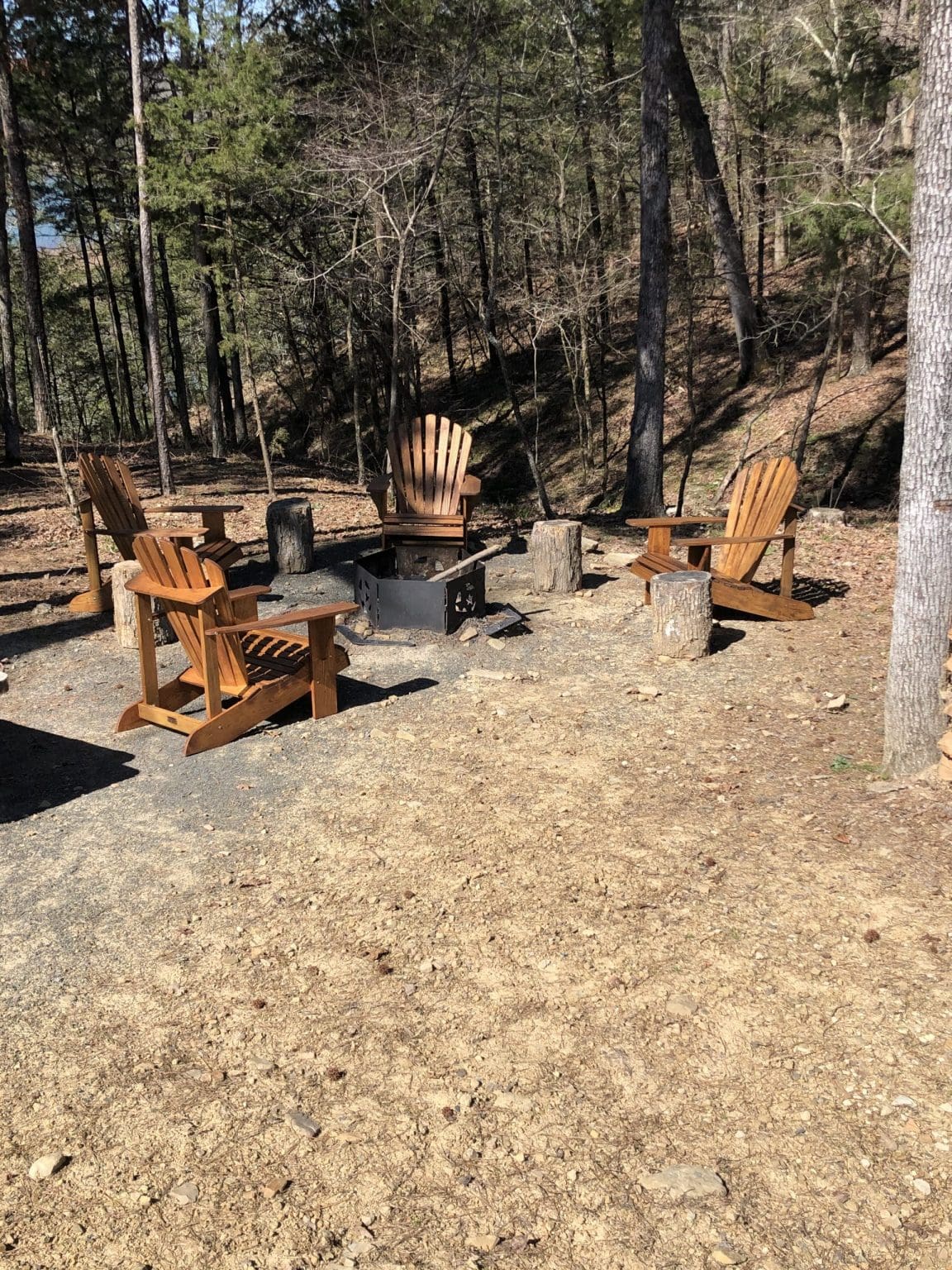 Deer Run Fire Pit 2020 - Legacy Trails Secluded Cabins